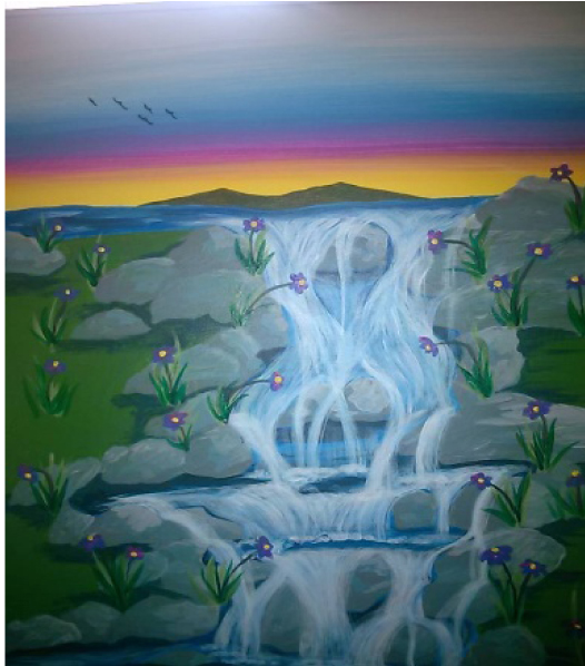 Tropical Waterfall - Pinot's Palette Painting