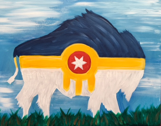 Tulsa Bison - Pinot's Palette Painting