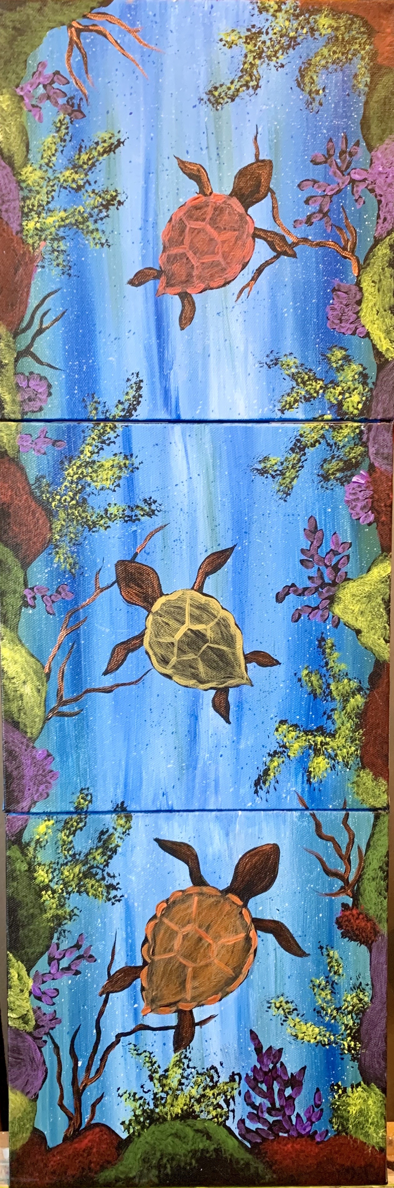 Turtle Love 10x10 Collaborative - Pinot's Palette Painting