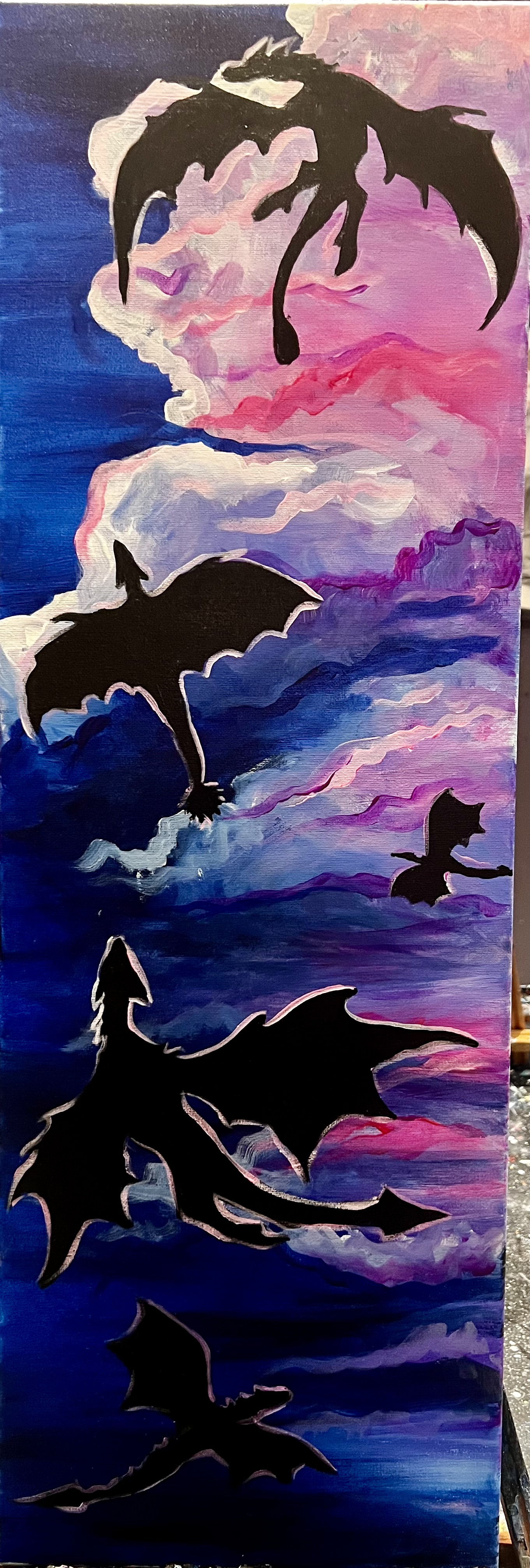 Twilight flight - Pinot's Palette Painting