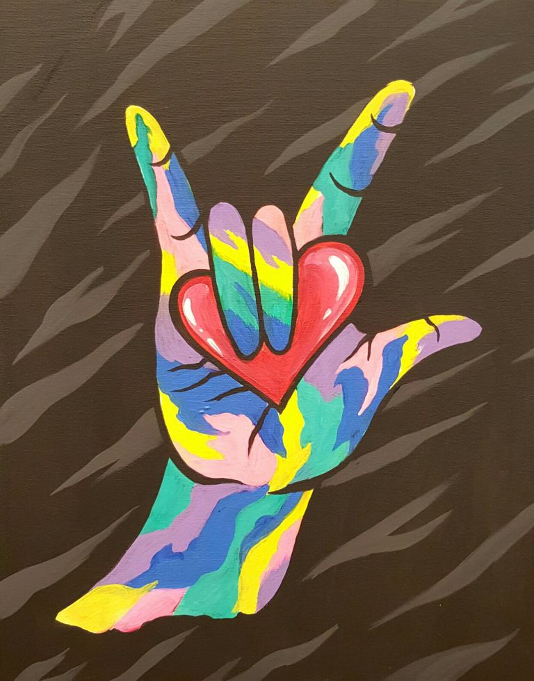 Universal Love - Pinot's Palette Painting