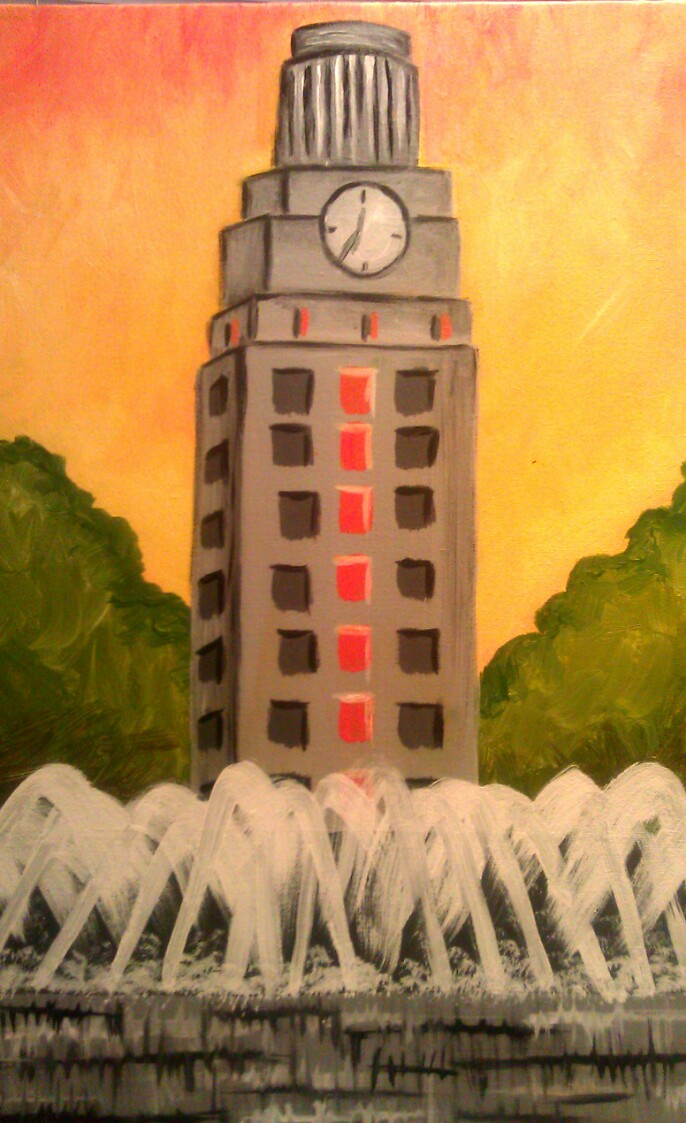 UT Tower - Pinot's Palette Painting