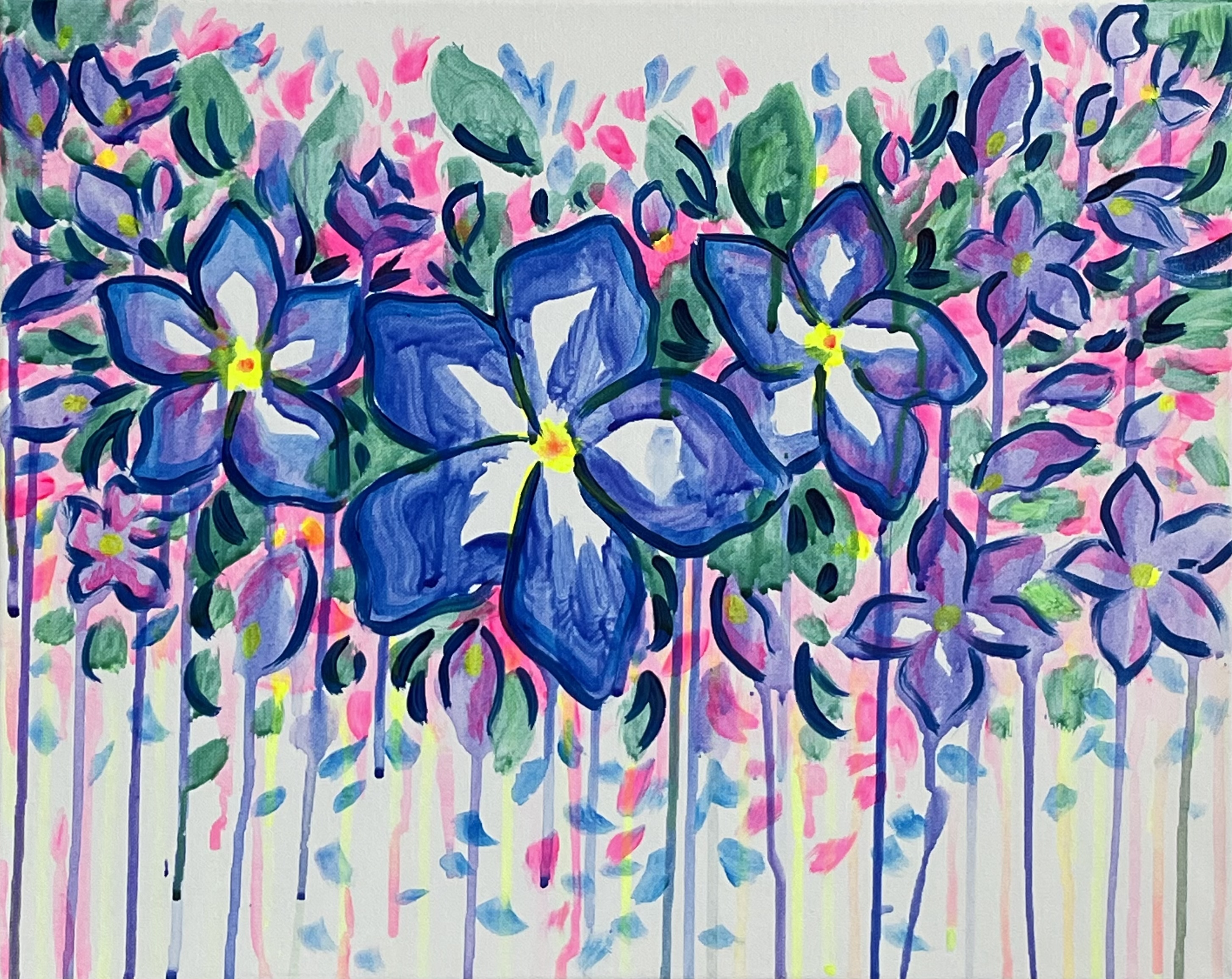 Vibrant Periwinkles - Pinot's Palette Painting