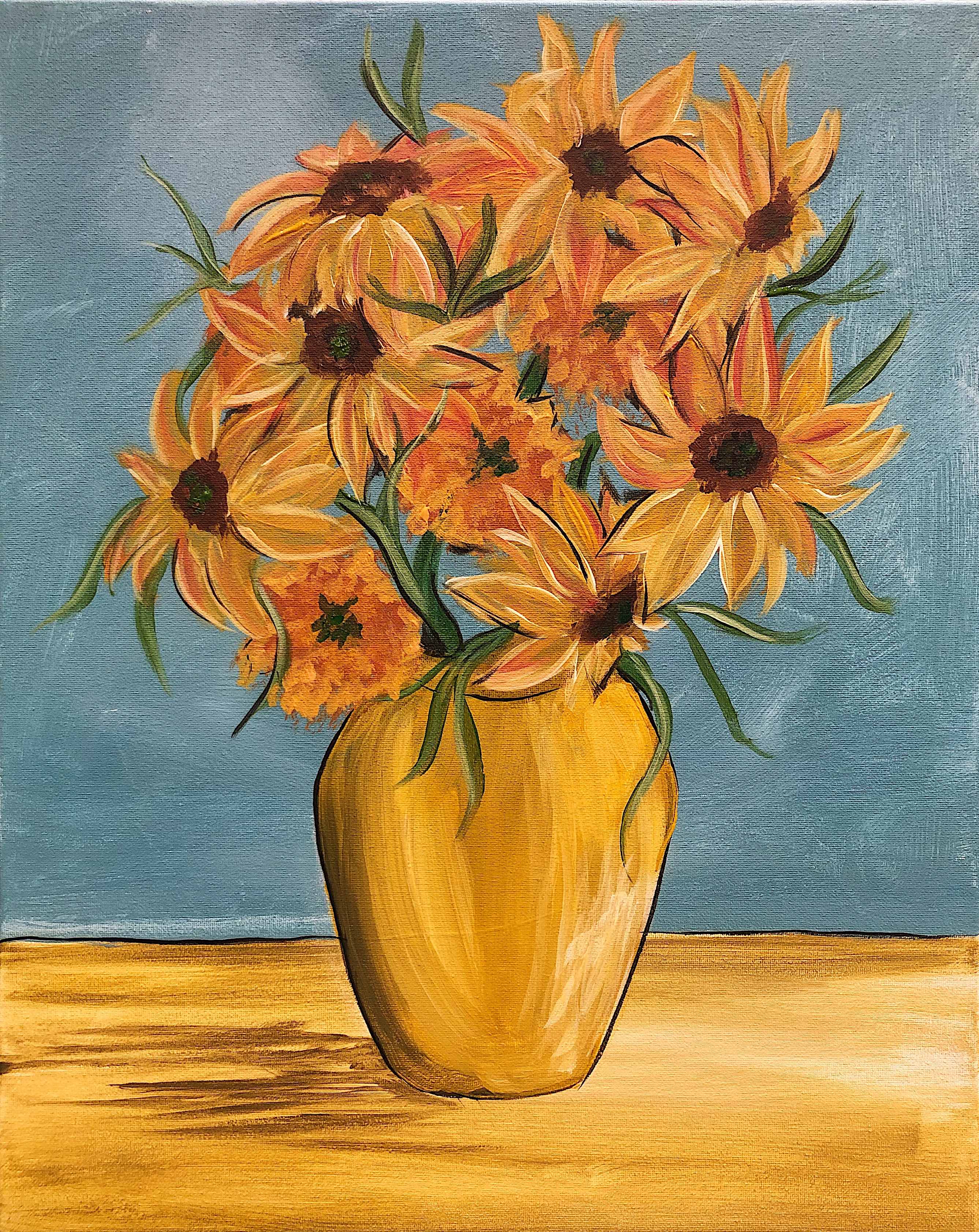 Vincent's Amber Arrangement - Pinot's Palette Painting