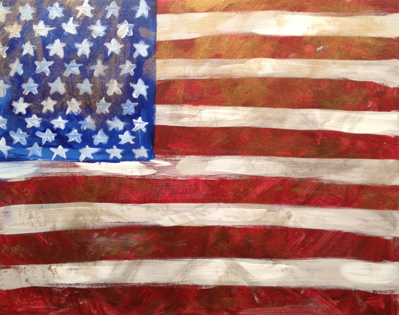 Vintage Flag - Pinot's Palette Painting
