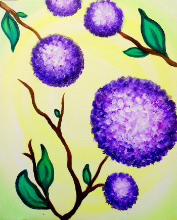 Violet In Bloom - Pinot's Palette Painting
