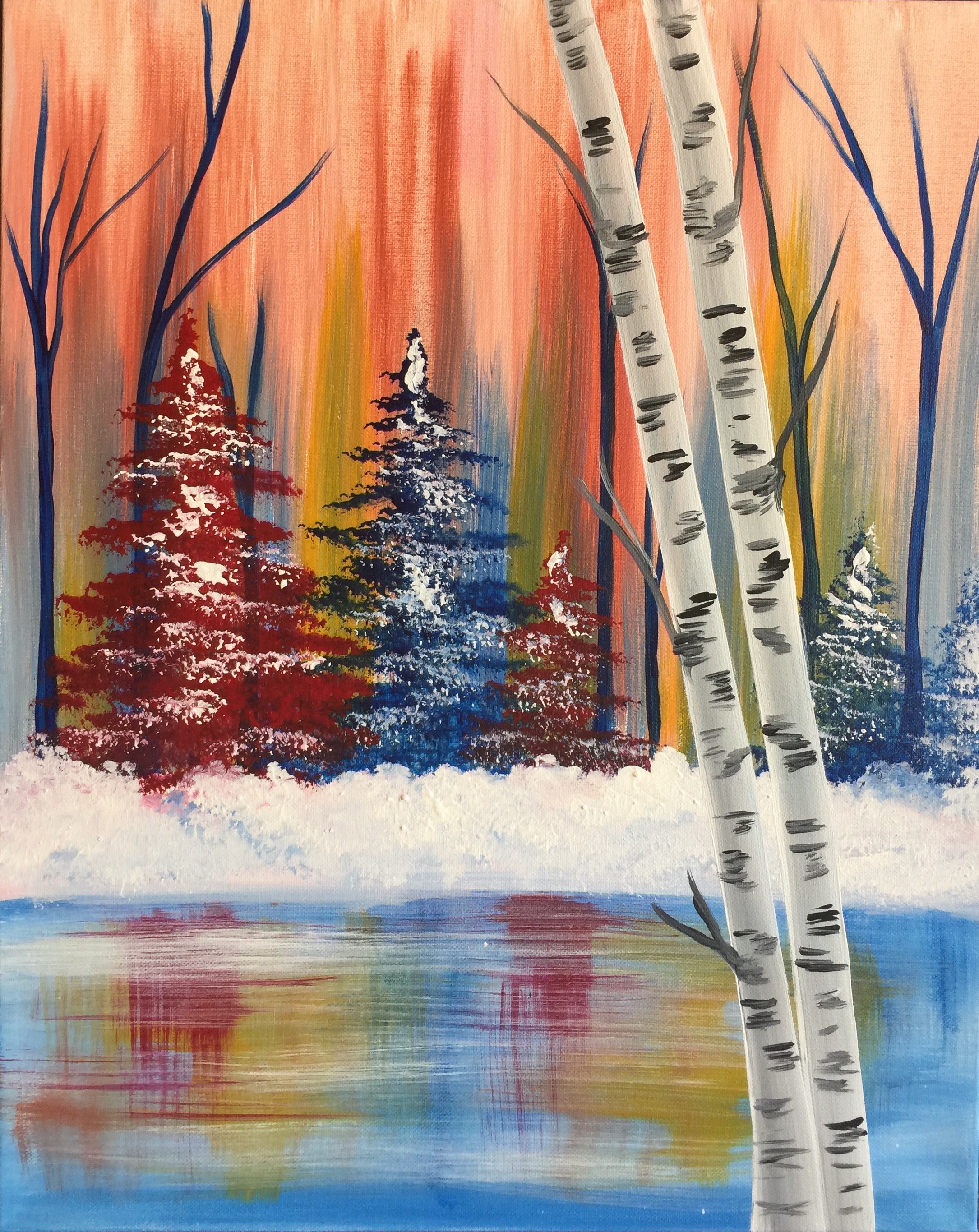 Vivid Reflections - Pinot's Palette Painting