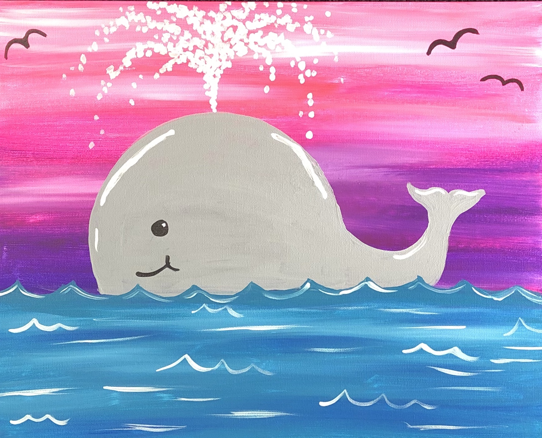 Wally the Whale - Pinot's Palette Painting