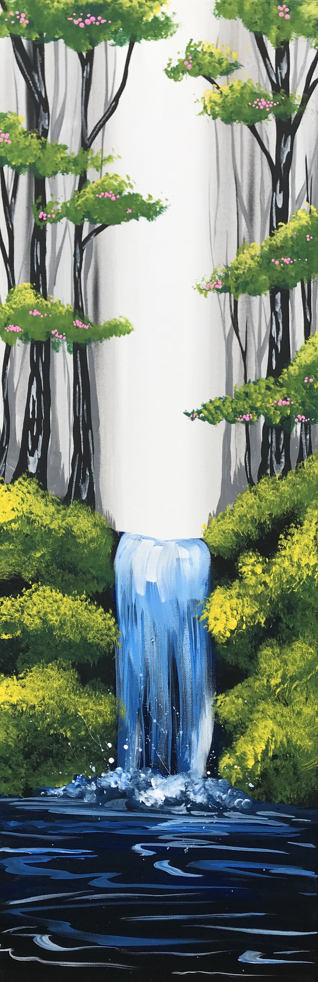 Waterfall Bliss - Pinot's Palette Painting