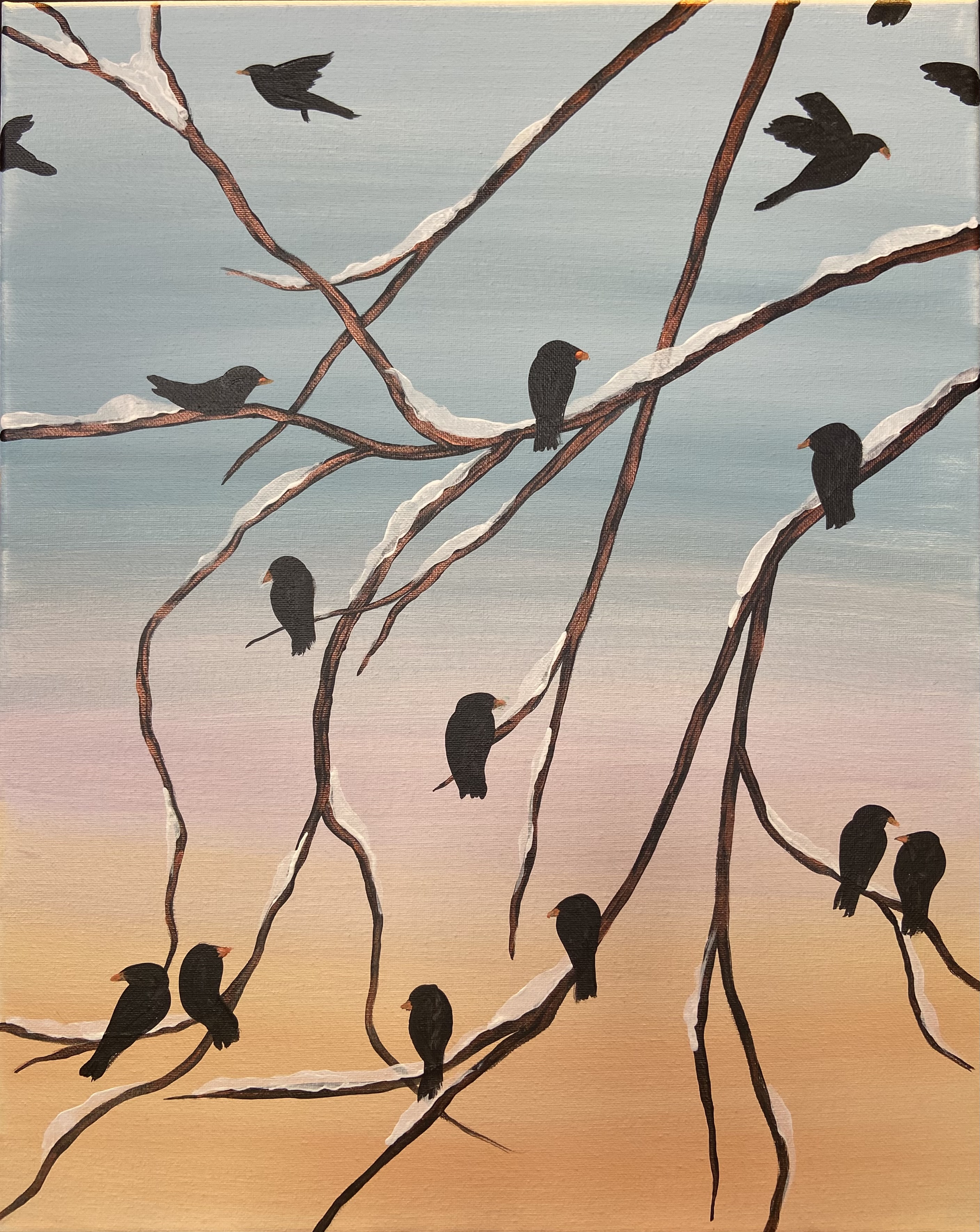 Winging It - Pinot's Palette Painting