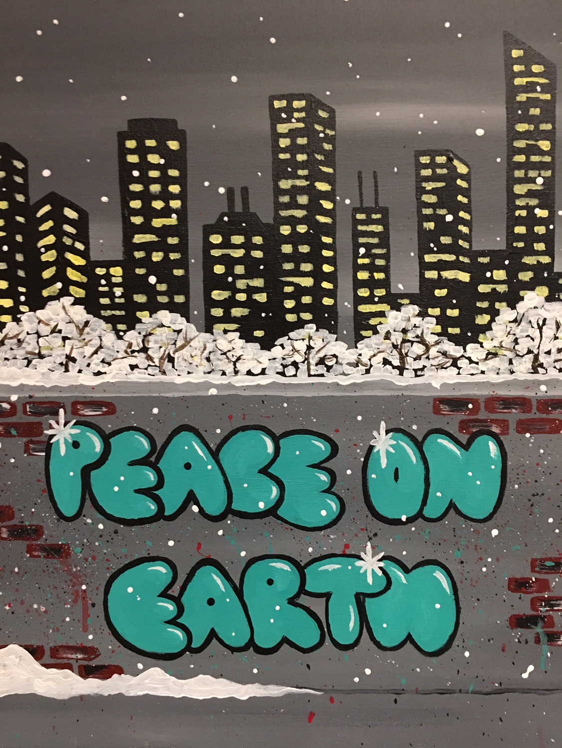 Winter Graffiti - Pinot's Palette Painting