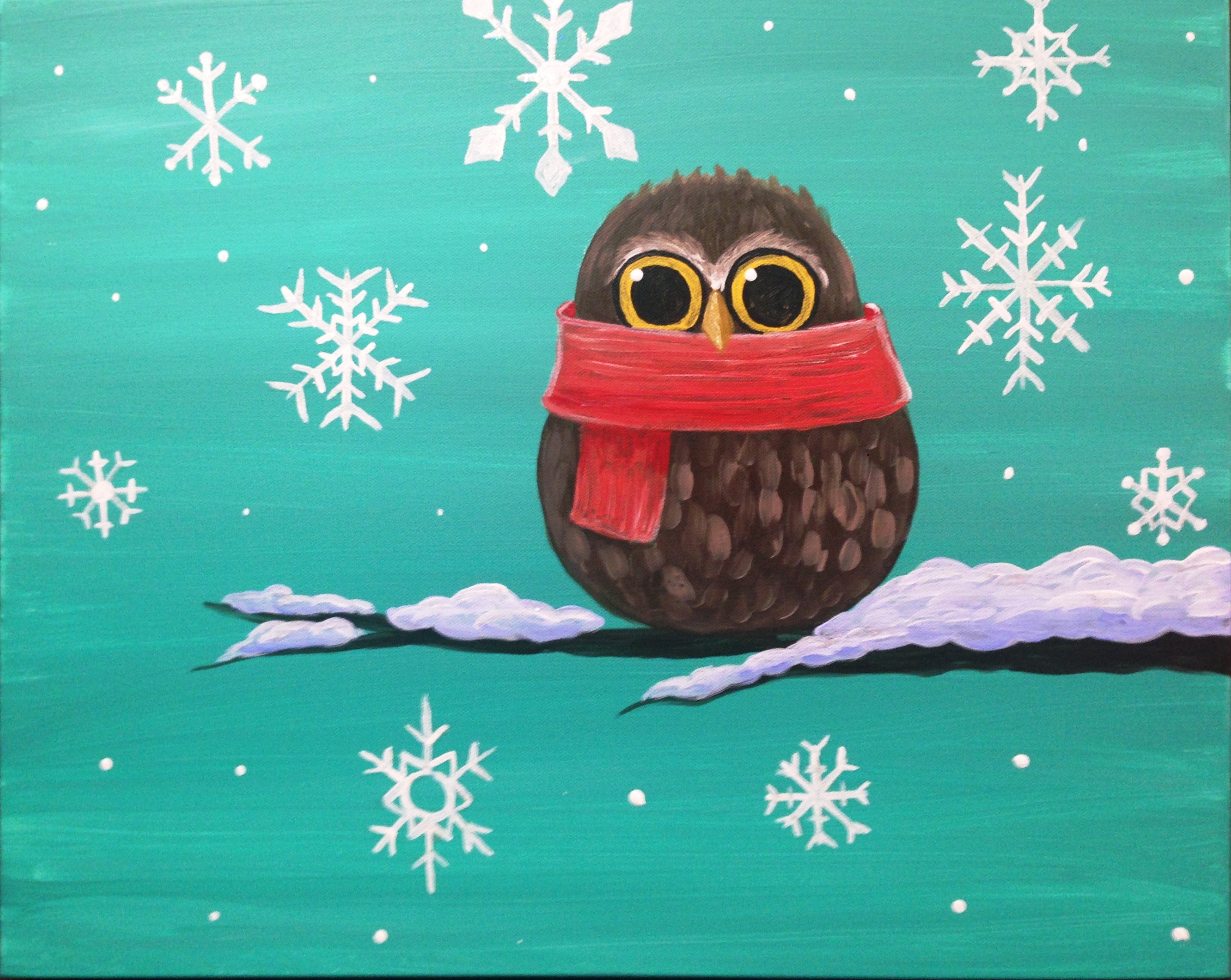 Winter Snowy Owl Pinot s Palette Painting winter-snowy-owl-pinot-s-palette-painting
