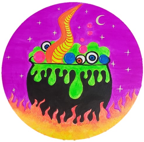 Witches Brew Blacklight - Pinot's Palette Painting