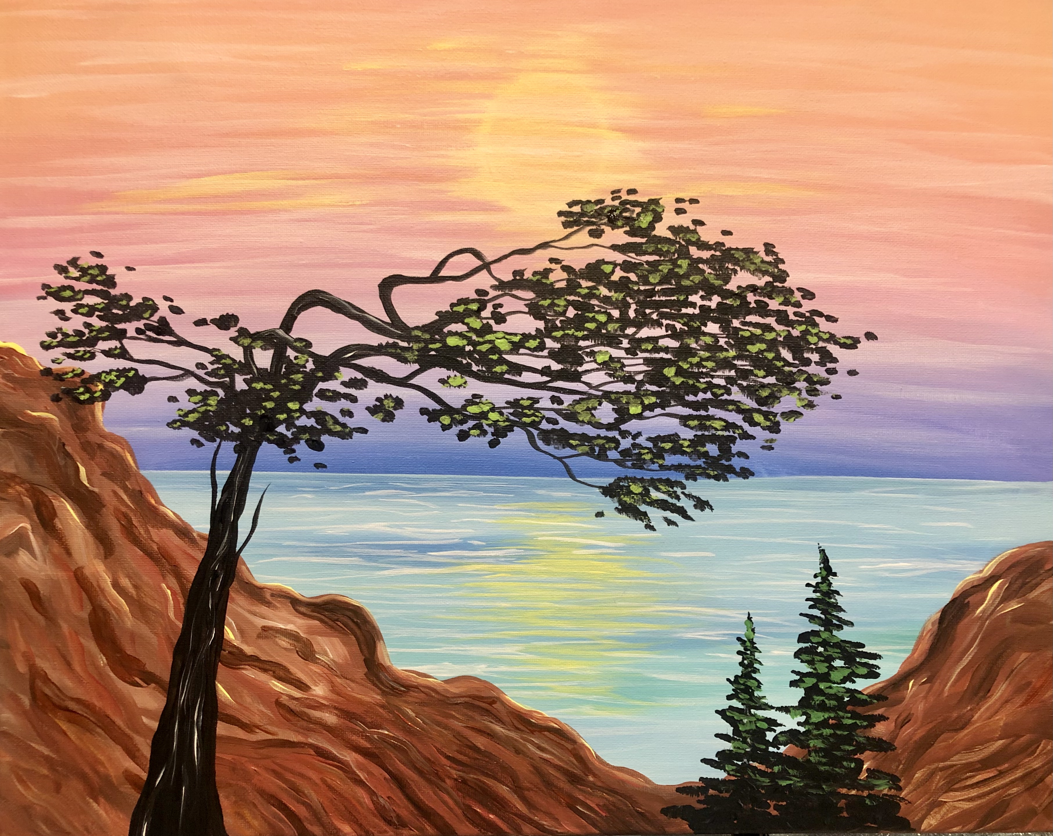 Zenful Sunrise - Pinot's Palette Painting
